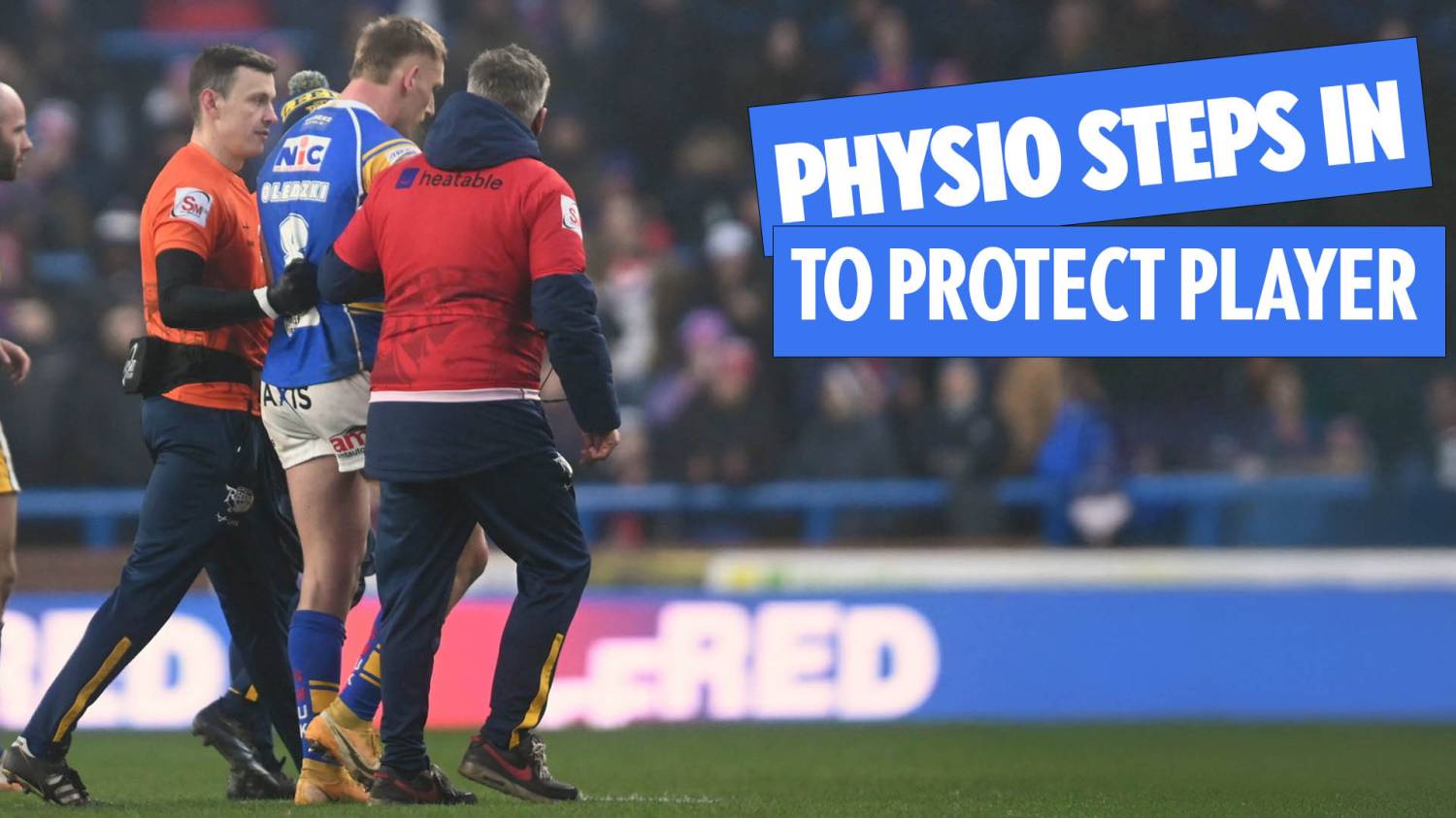 Physio steps in to protect player